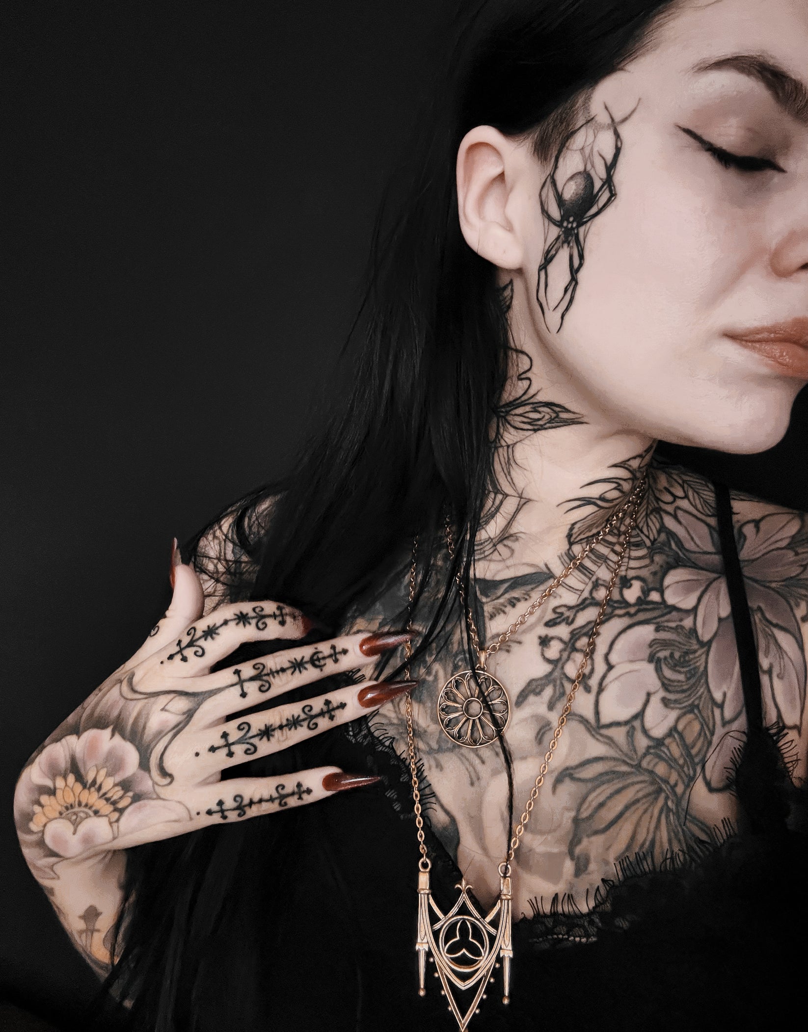 Medieval Gothic Arch Necklace | Gold & Silver | Fux Jewellery